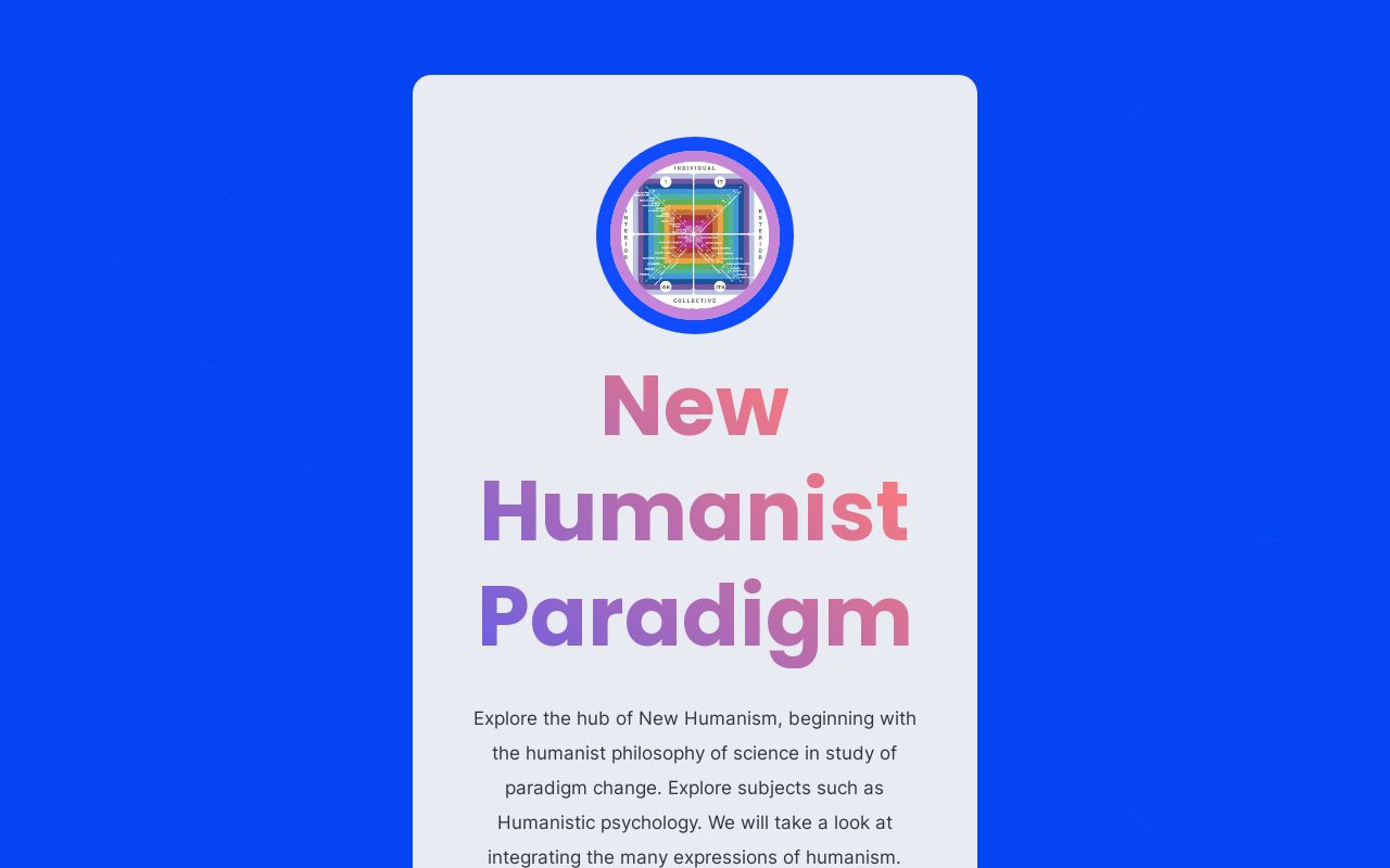 New Humanist Paradigm
